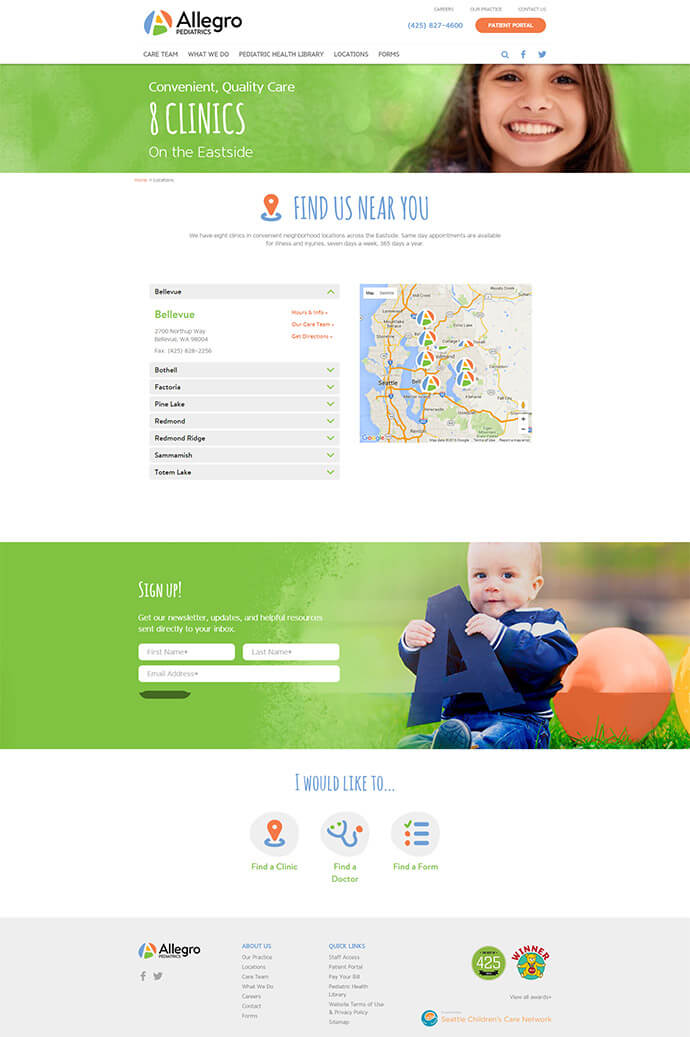 Allegro Pediatrics : efelle creative, Seattle, WA