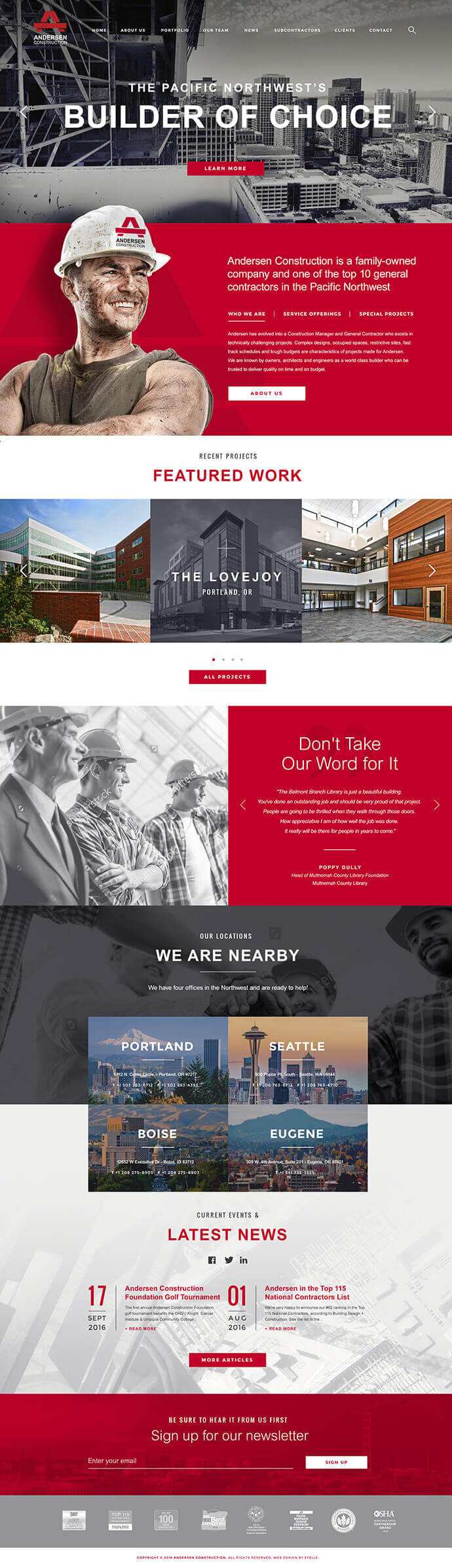Andersen Construction : efelle creative, Seattle, WA
