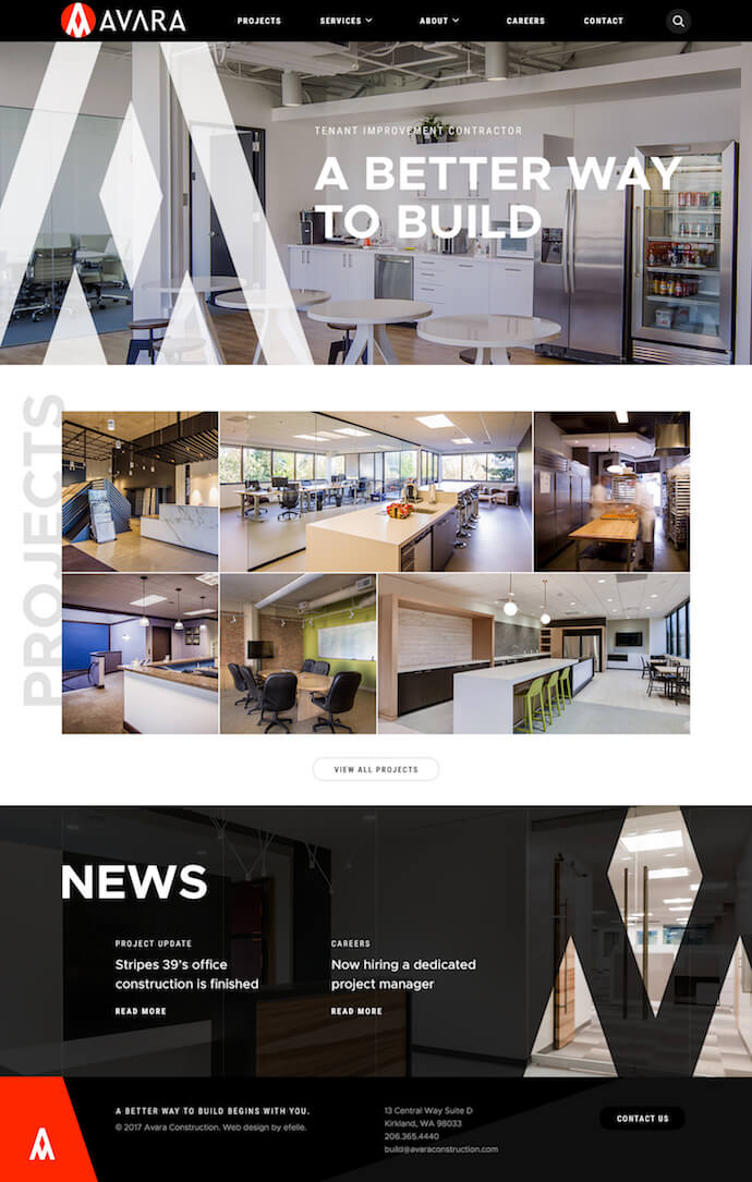 Avara Construction : efelle creative, Seattle, WA
