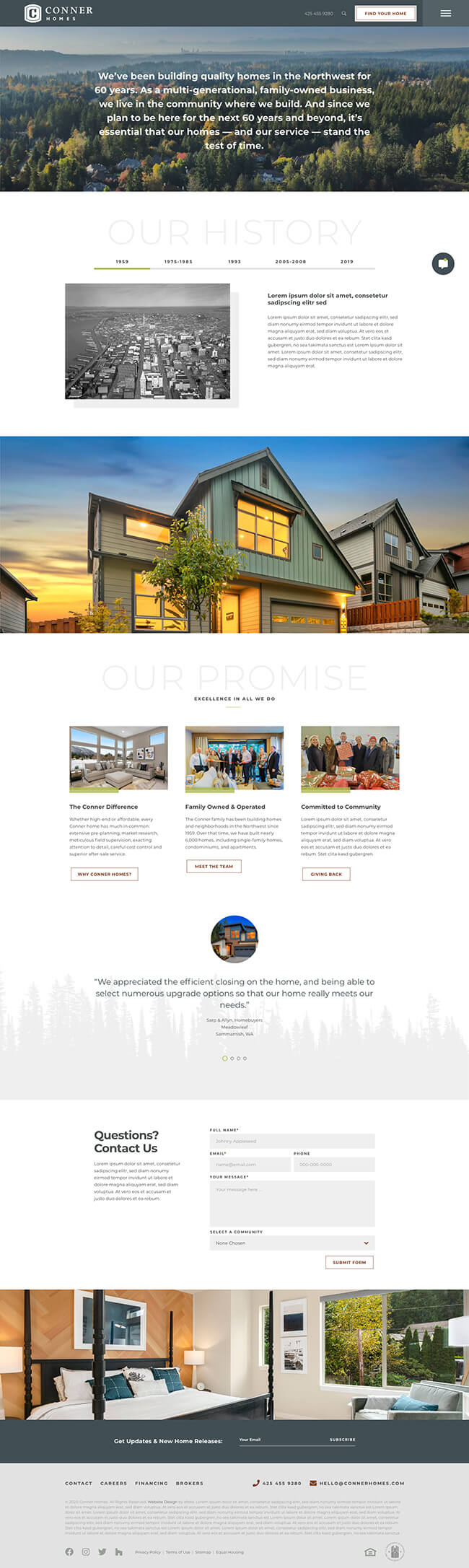 Home Builder Web Design : efelle creative, Seattle, WA