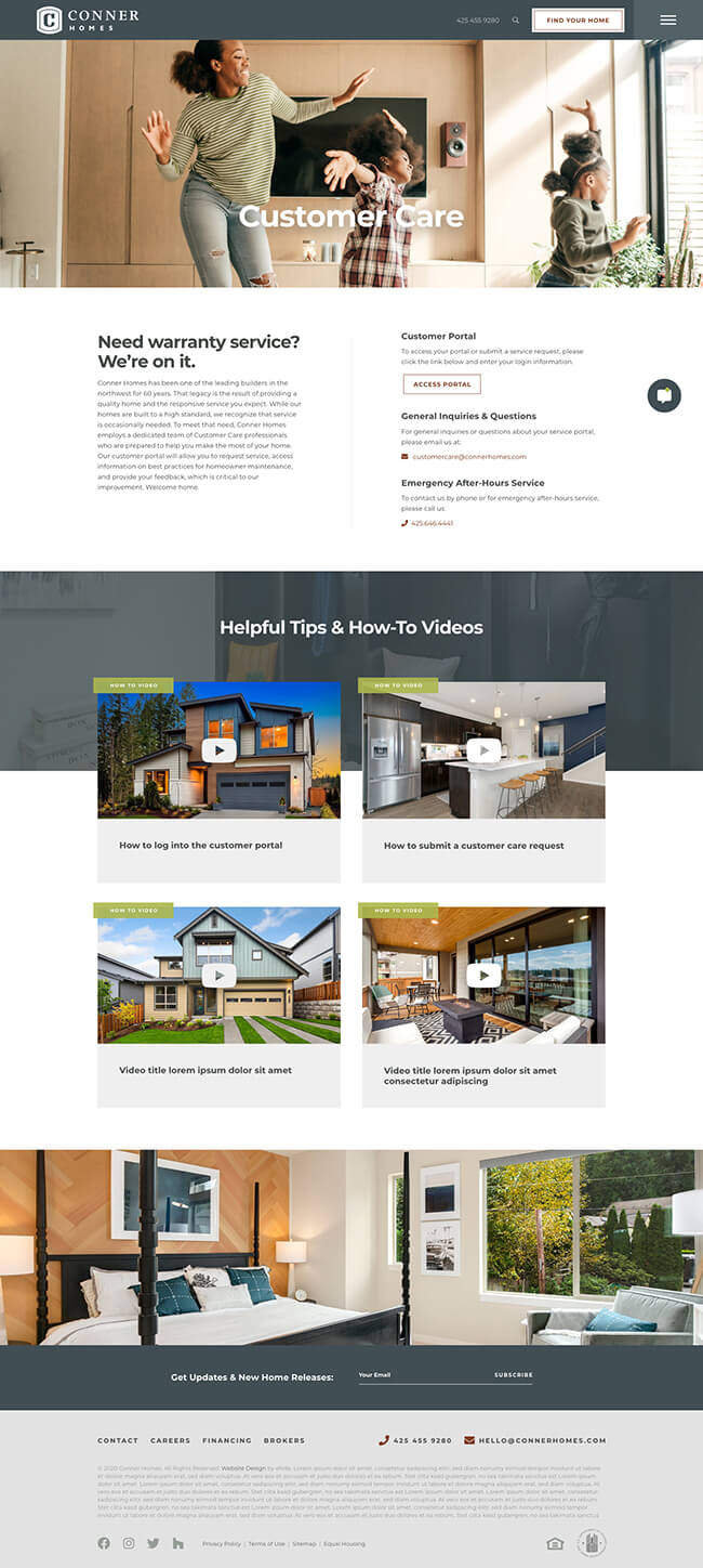 Home Builder Web Design : efelle creative, Seattle, WA