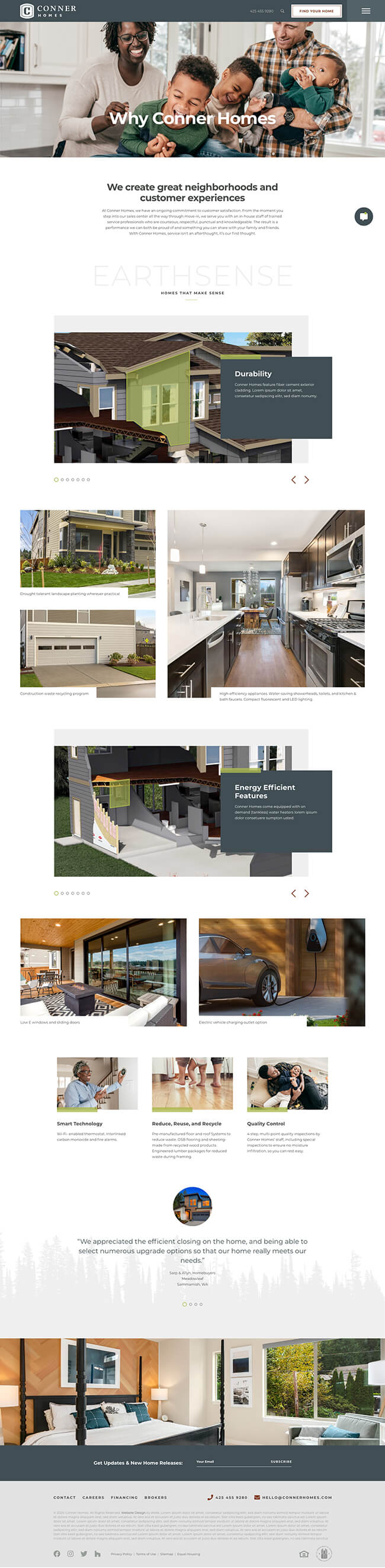 Home Builder Web Design : efelle creative, Seattle, WA