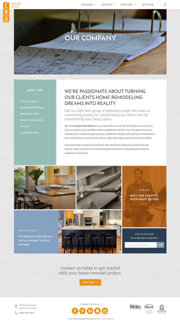 CRD Design Build : efelle creative, Seattle, WA