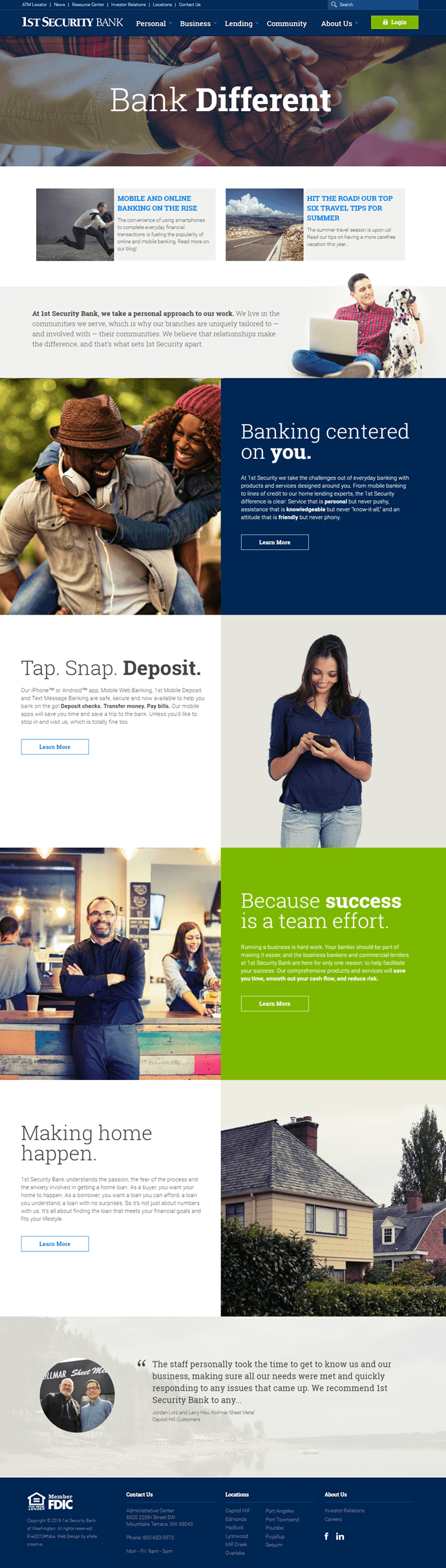 1st Security Bank : efelle creative, Seattle, WA