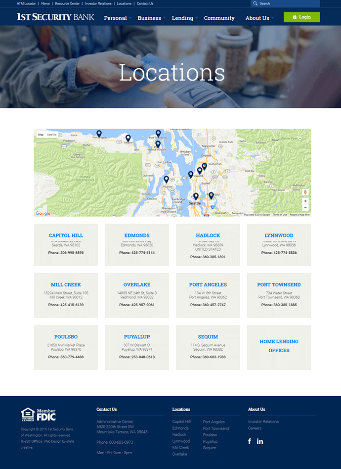 1st Security Bank : efelle creative, Seattle, WA