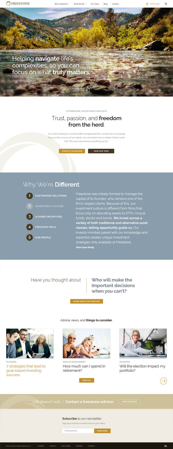 Freestone Capital Management : efelle creative, Seattle, WA