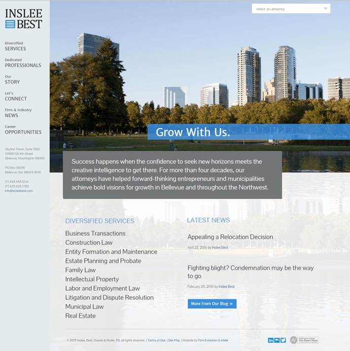 Inslee Best, Bellevue WA : efelle creative, Seattle, WA