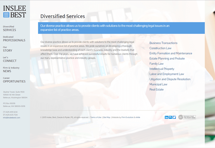 Inslee Best, Bellevue WA : efelle creative, Seattle, WA