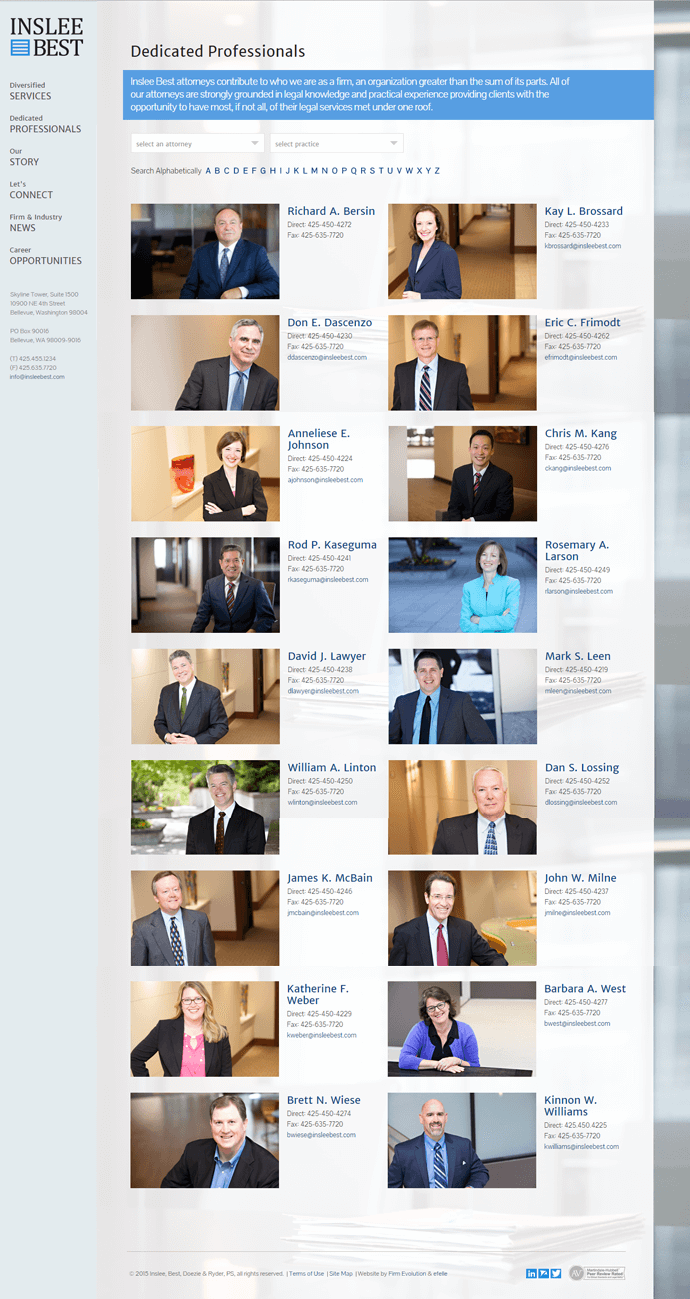 Inslee Best, Bellevue WA : efelle creative, Seattle, WA