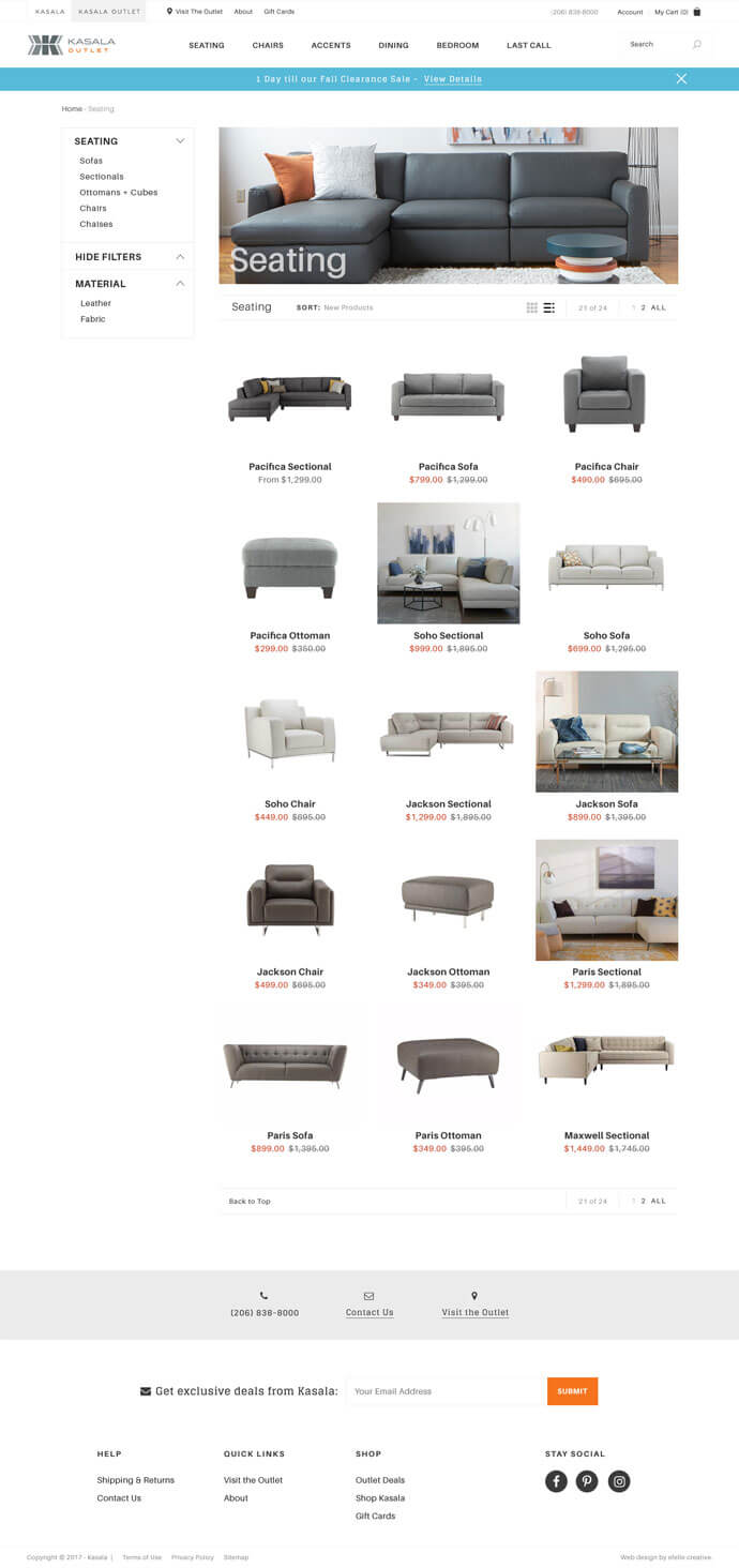 Kasala and Kasala Outlet : efelle creative, Seattle, WA