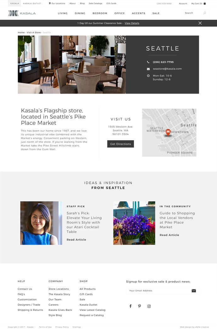 Kasala and Kasala Outlet : efelle creative, Seattle, WA