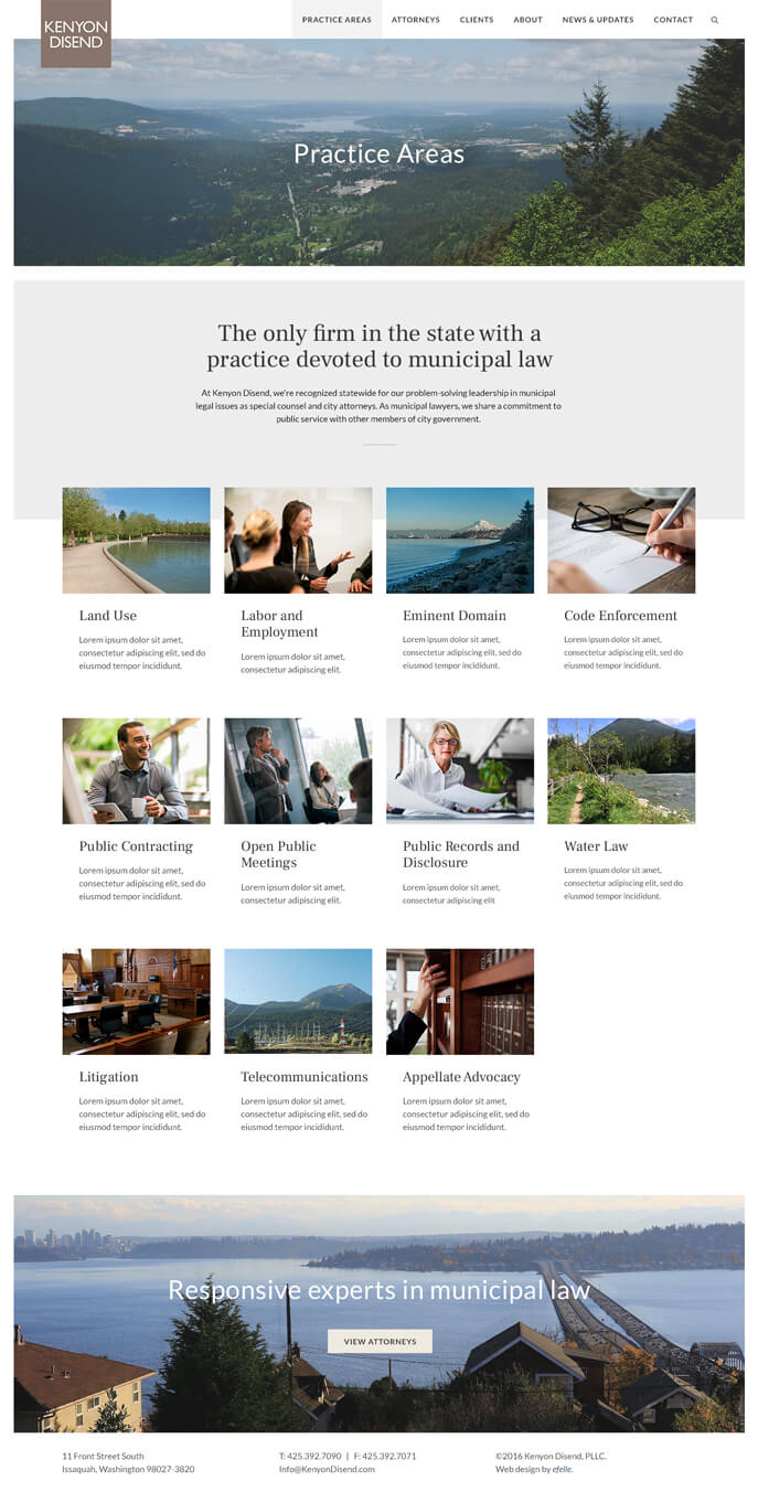 Kenyon Disend : efelle creative, Seattle, WA