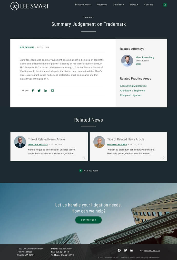 Lee Smart, P.S. : efelle creative, Seattle, WA