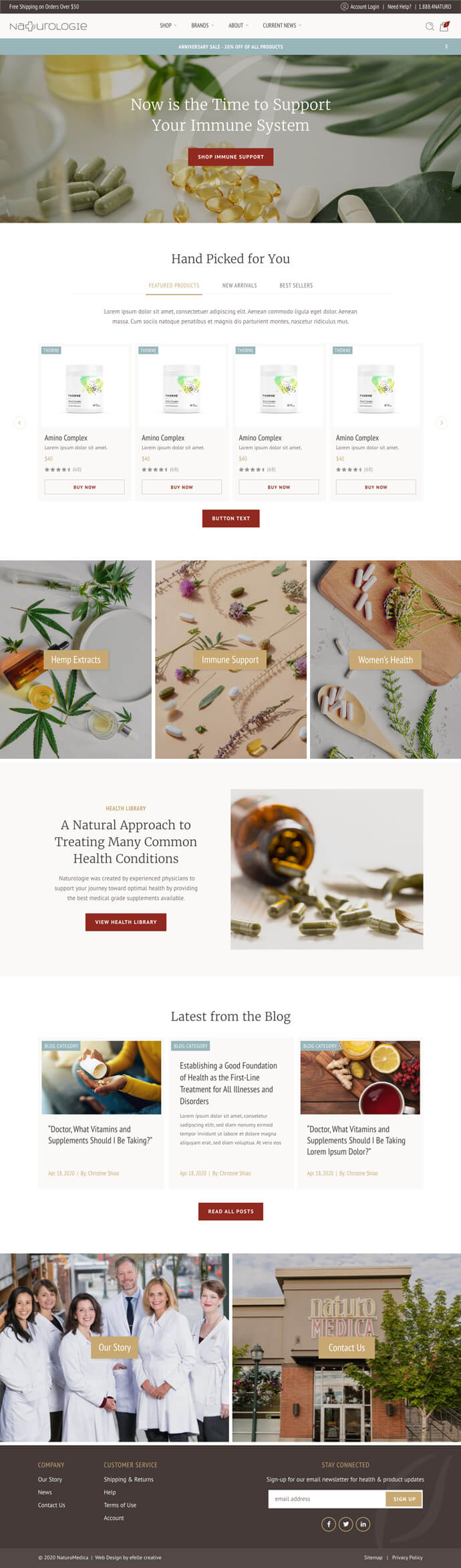 eCommerce Website Design for Naturologie : efelle creative, Seattle, WA