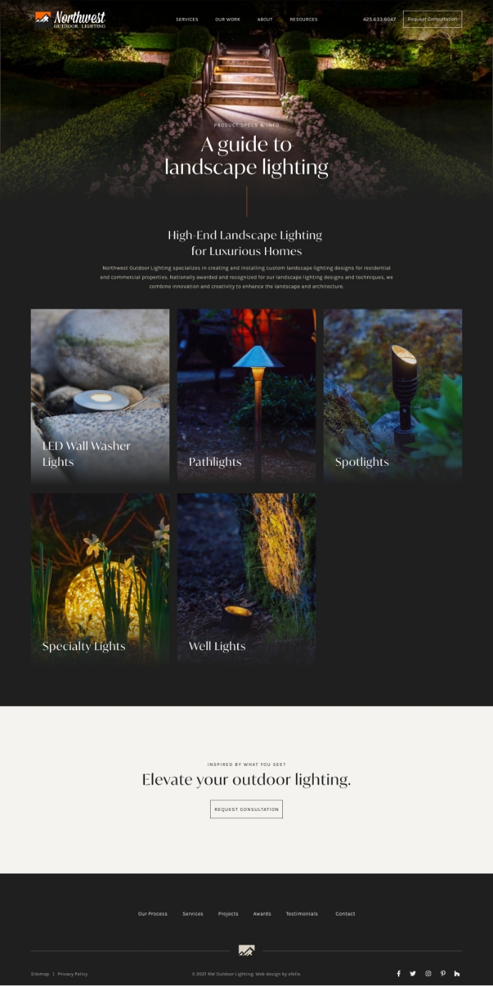 Northwest Outdoor Lighting : efelle creative, Seattle, WA