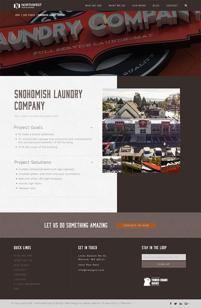 Northwest Sign & Design : efelle creative, Seattle, WA