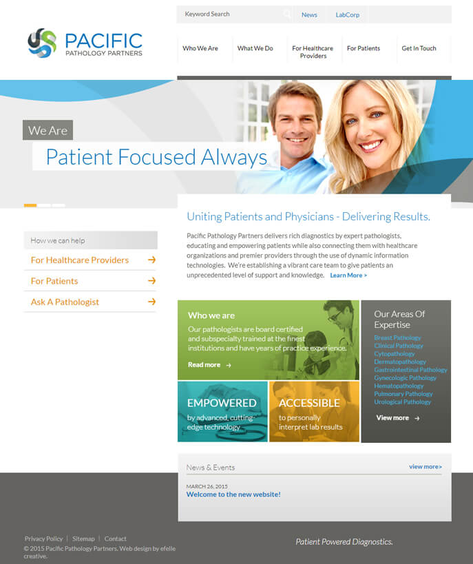 Pacific Pathology Partners : efelle creative, Seattle, WA