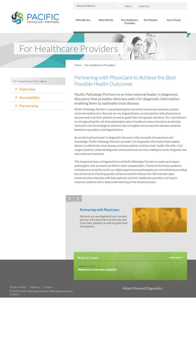 Pacific Pathology Partners : efelle creative, Seattle, WA