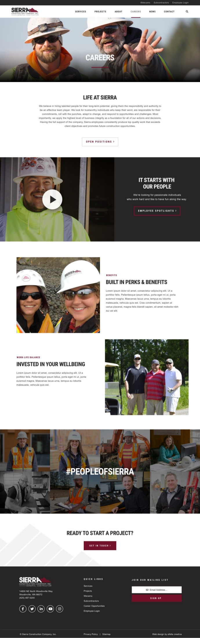 Sierra Construction : efelle creative, Seattle, WA