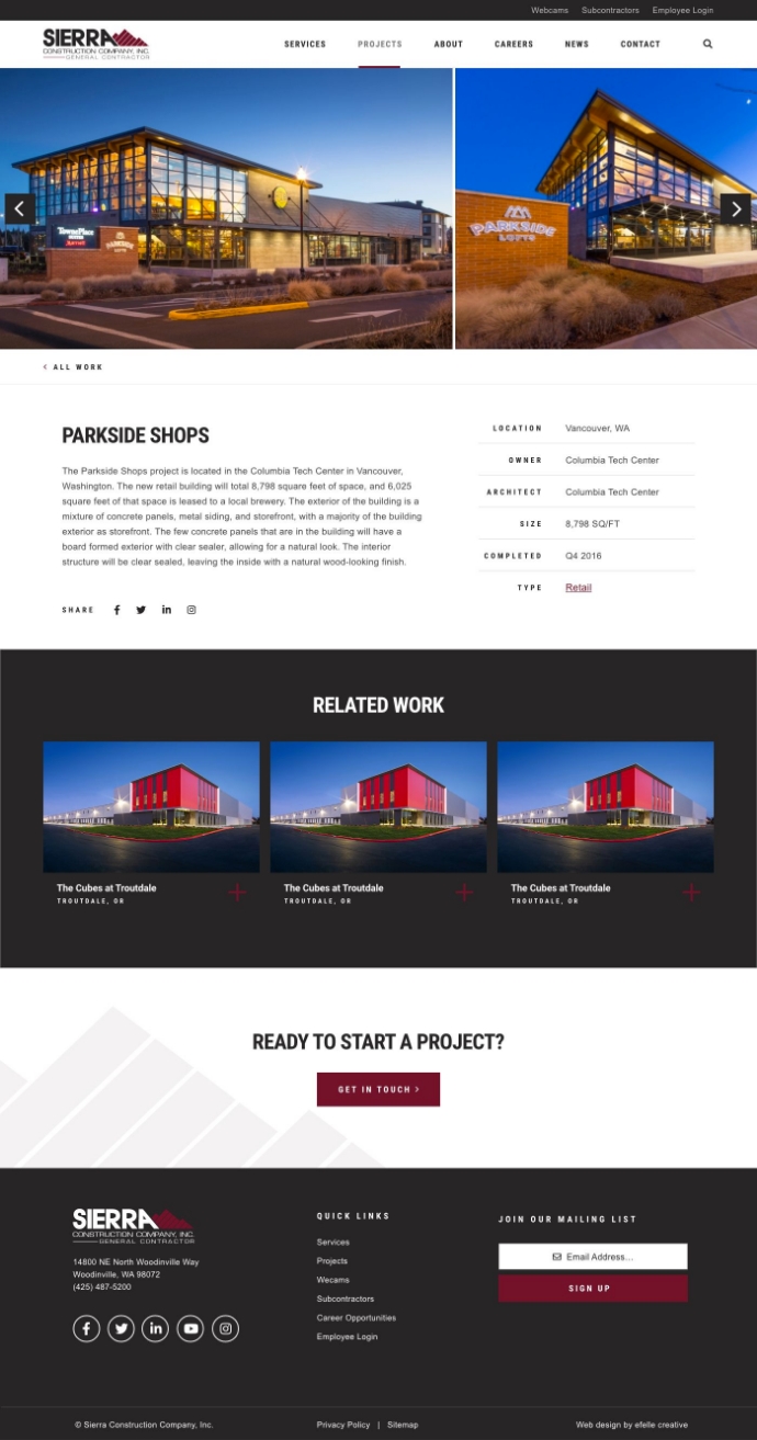 Sierra Construction : efelle creative, Seattle, WA