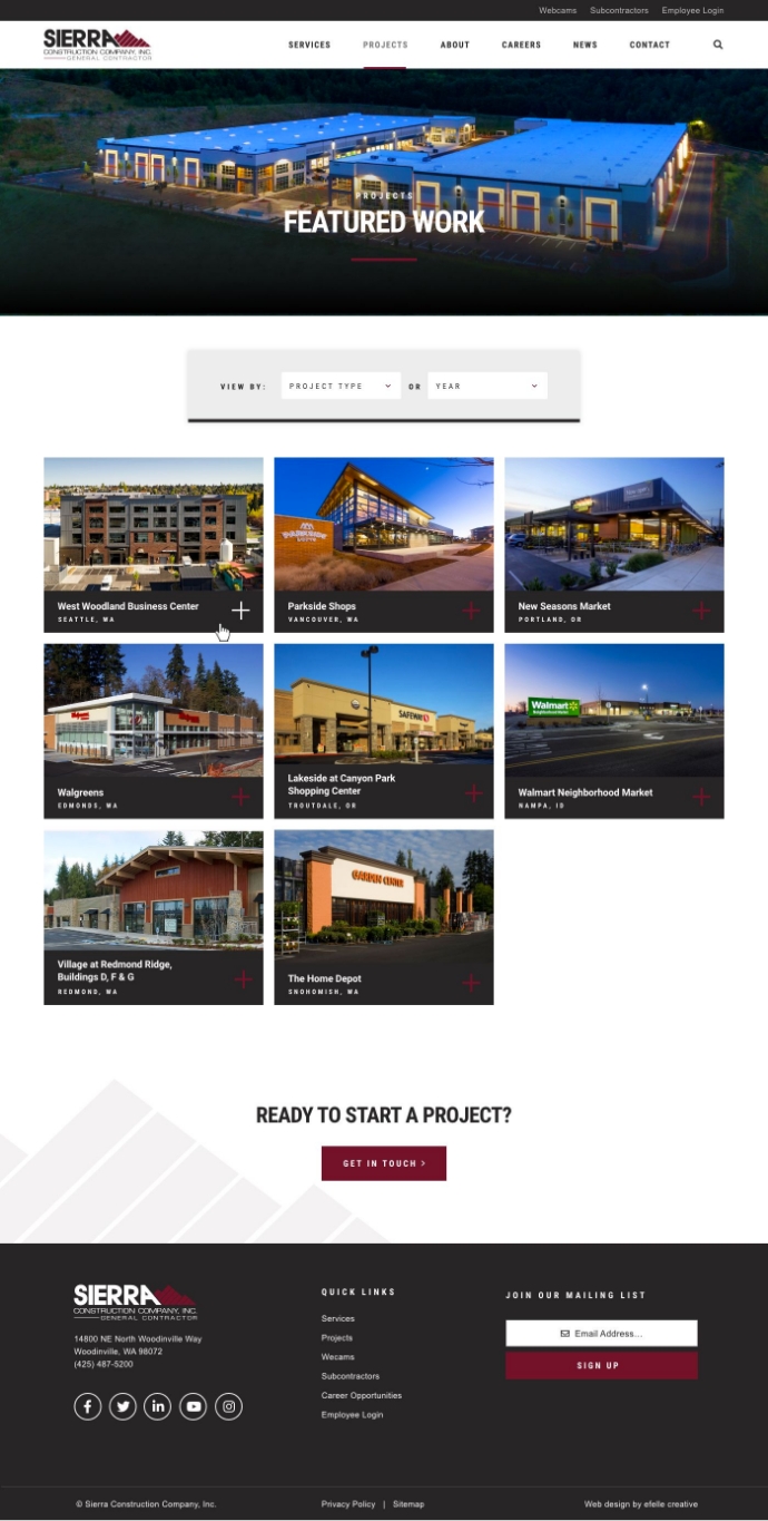 Sierra Construction : efelle creative, Seattle, WA