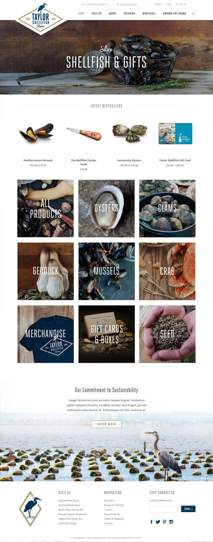 Taylor Shellfish Farms : efelle creative, Seattle, WA